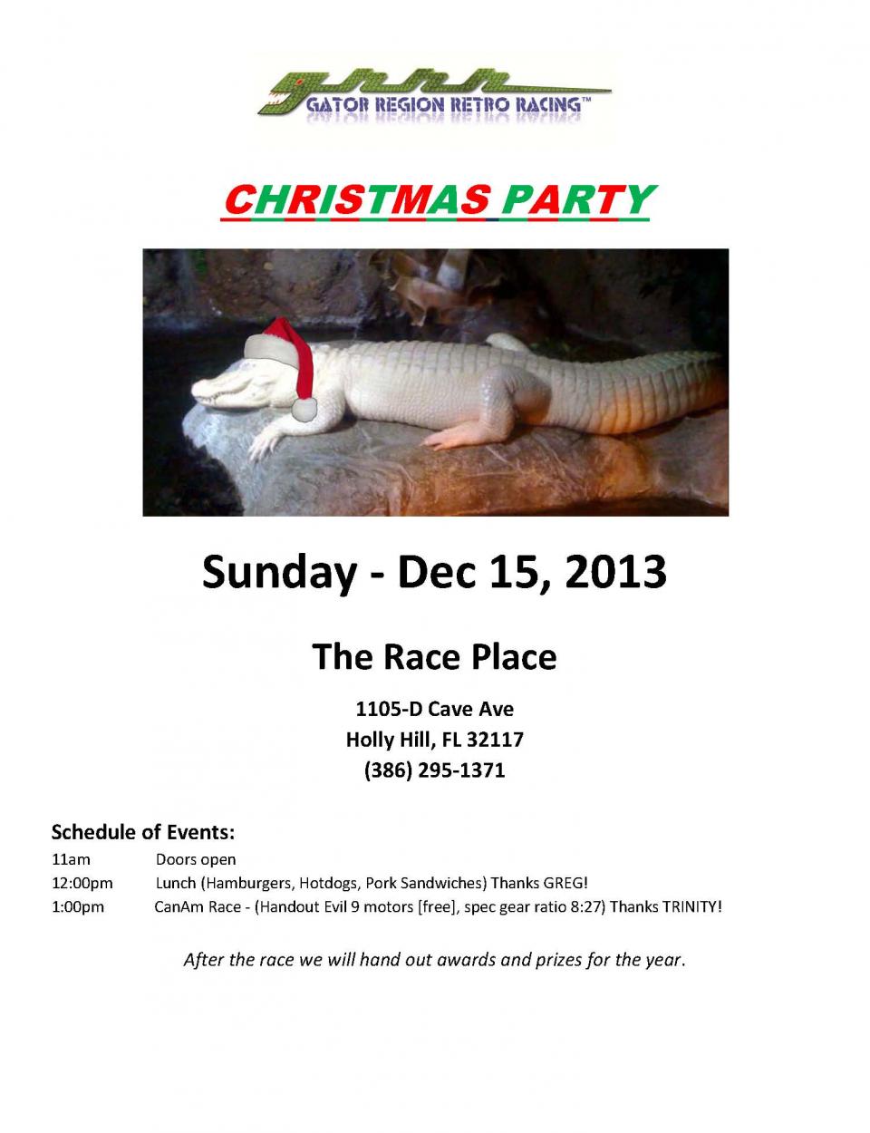 GRRR - 2013 Christmas Party - Gator Region Retro Racing - Slotblog